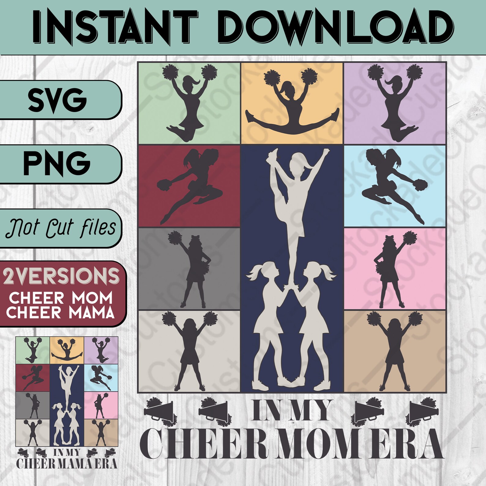 In My Cheer Mom Era SVG Cheer Mom PNG Cheer Mama Vector in - Etsy