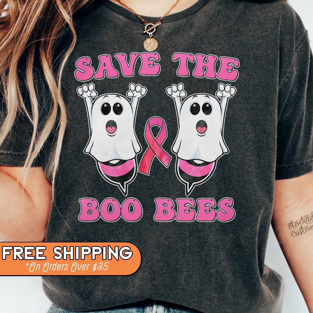 Save the Boo Bees Breast Cancer Awareness Shirt, Cancer Support Squad ...