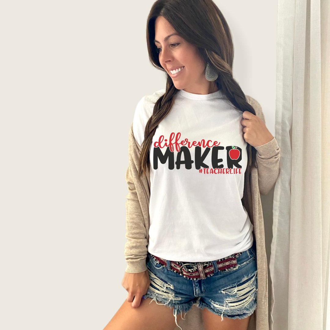 Difference Maker Shirt Teacher Shirt, Teacher Shirt, Teacher Gift, New ...