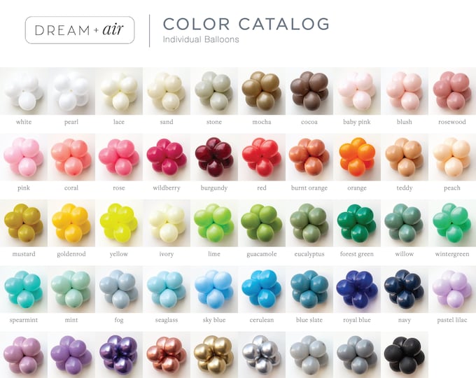 Custom Individual Balloon Colors CHOOSE Your Colors, Birthday Party ...