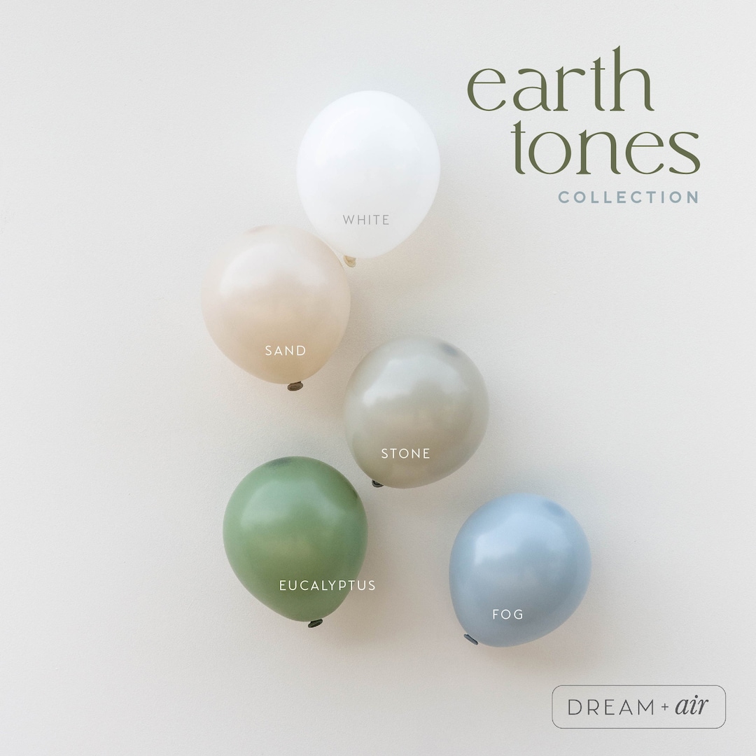 Boho Blue Green DIY Balloon Garland Arch Kit | Sage Green, Neutral, Fog ...