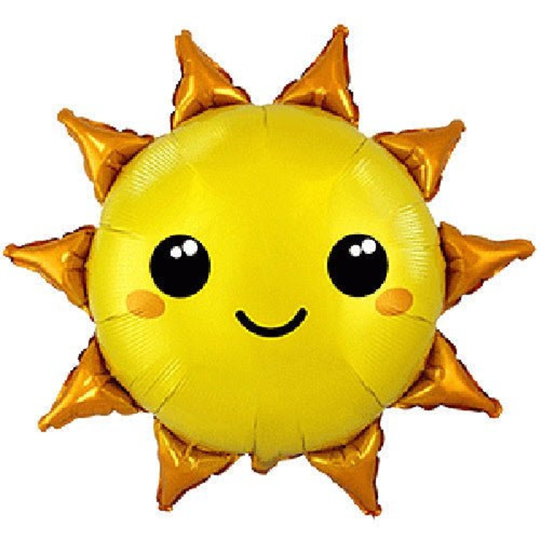 29" Jumbo Yellow Sunshine Balloon | Mylar Balloon, Boho Birthday Party ...