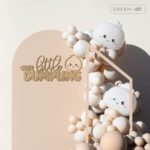 21" Dumpling Bao Bun Jumbo Balloon | Little Dumpling Baby Shower Party ...