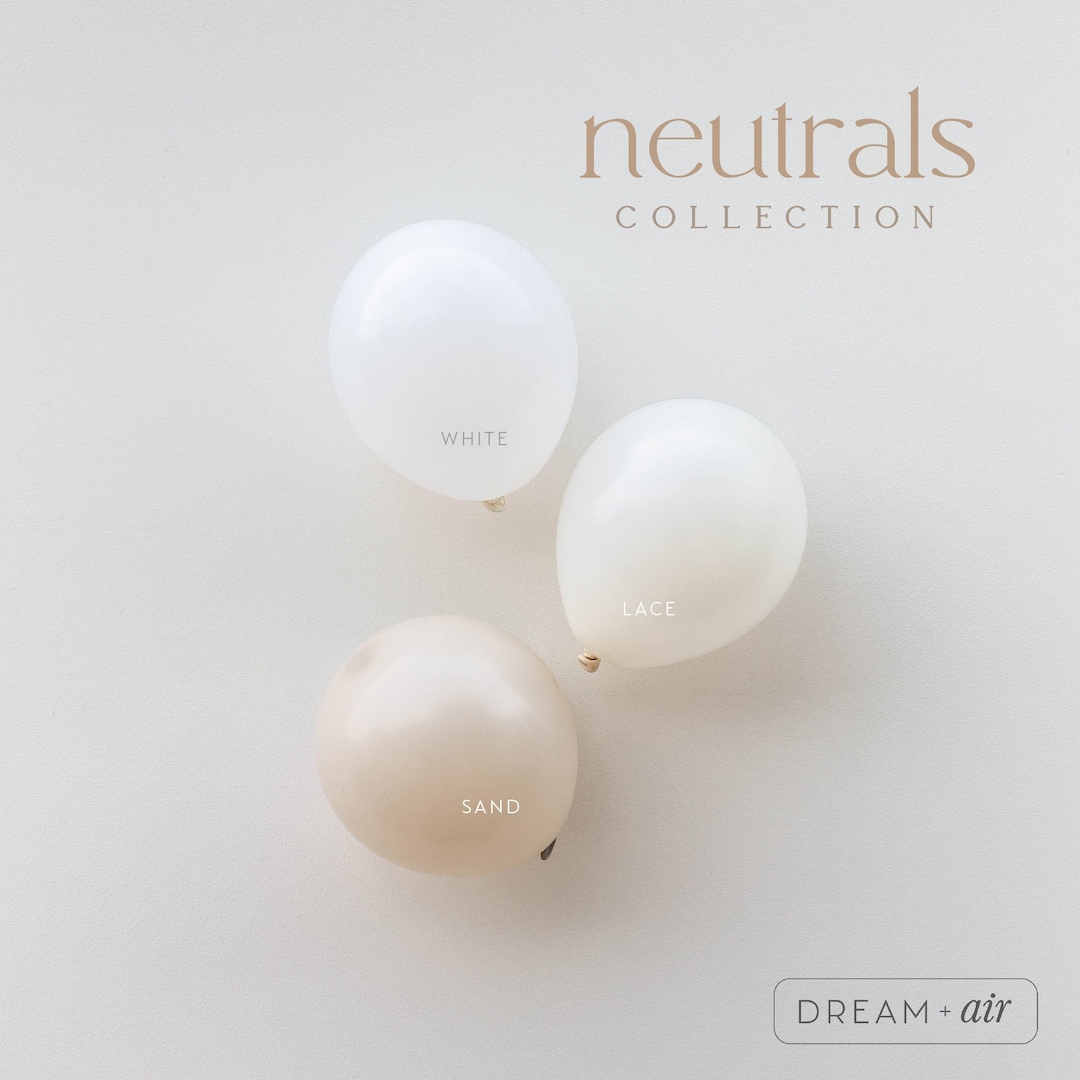 Neutral Cream Beige DIY Balloon Garland Kit | Sand, Beige, White | Soft ...