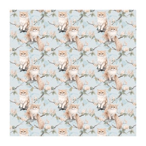 Seamless Chinoiserie Paper, Cat Seamless Pattern, Cat Wallpaper, Cat ...