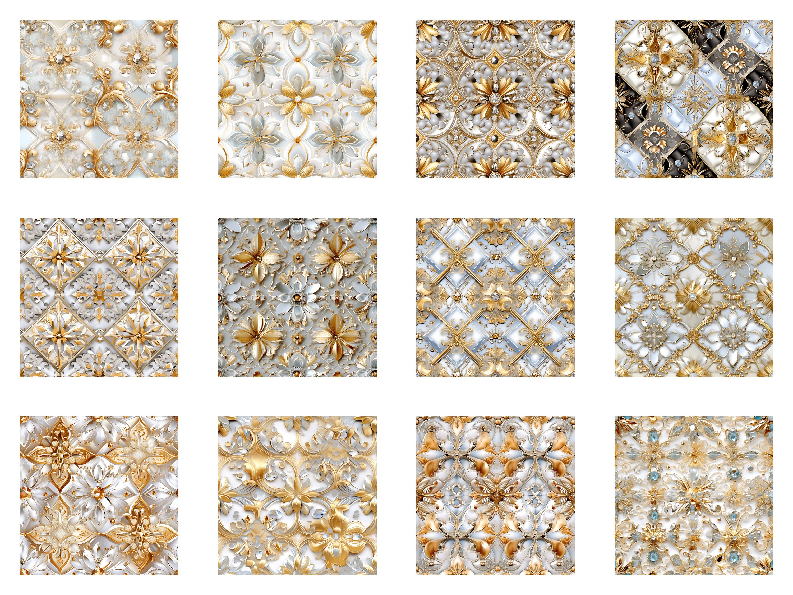 Luxury Seamless Texture, Luxury Gold Digital Paper, Jewel Wallpaper ...