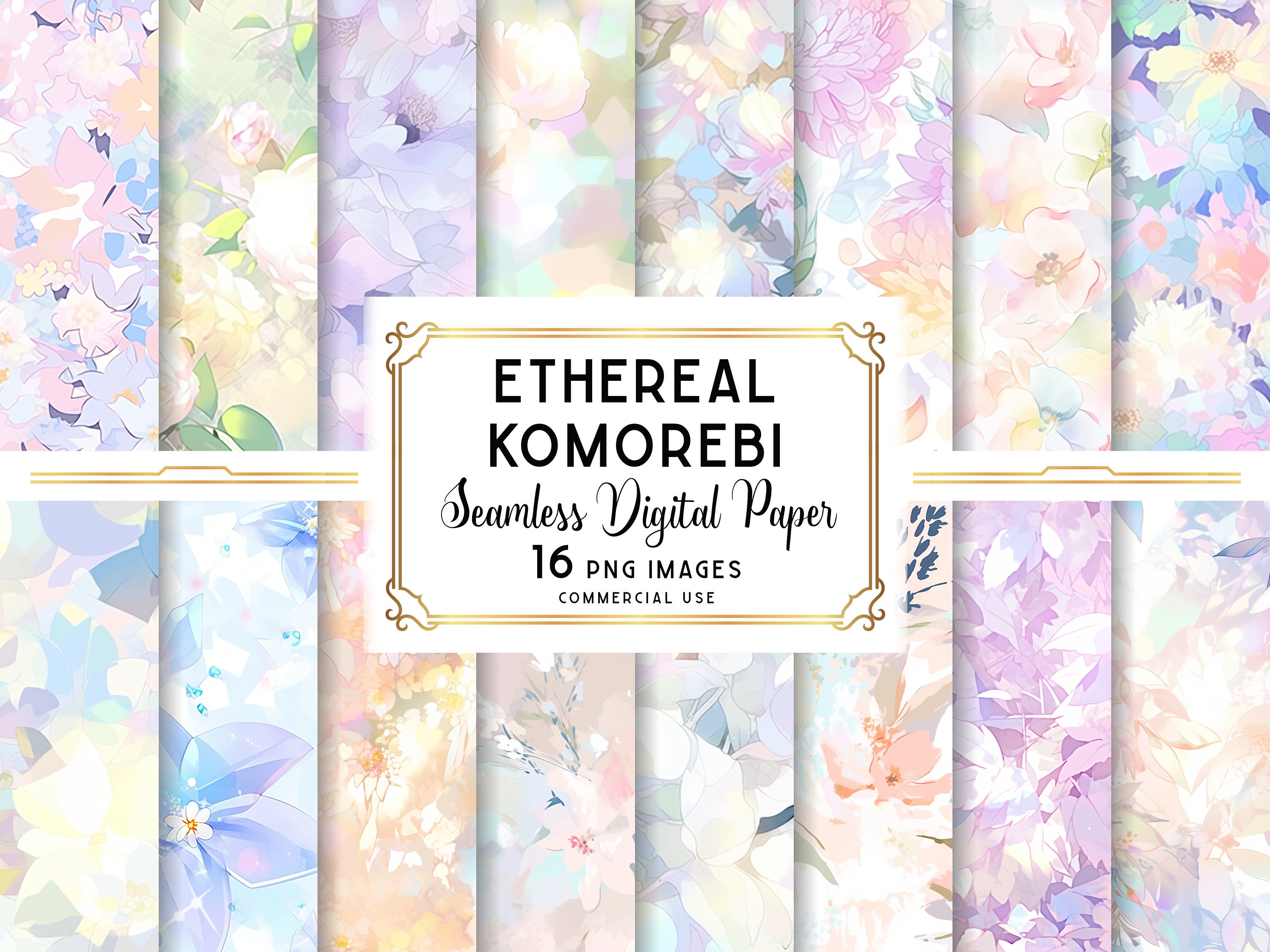 Komorebi Digital Paper, Komorebi Japanese Seamless Pattern, Sublime ...