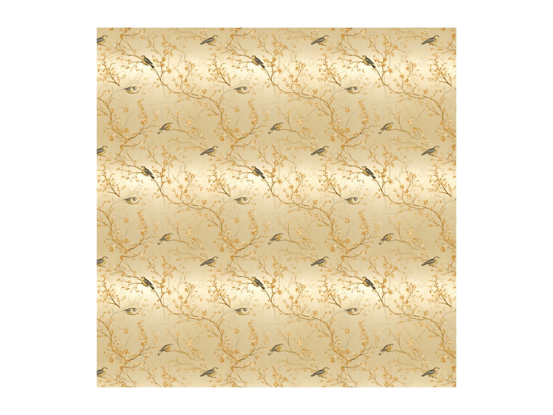 Chinoiserie Wallpaper, Gold Digital Paper, Asian Gold Wallpaper, Gold ...