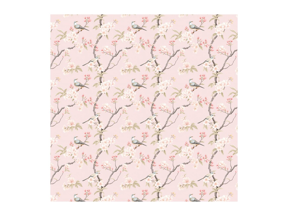 Chinoiserie Seamless Pattern Chinoiserie Pink Digital Paper - Etsy