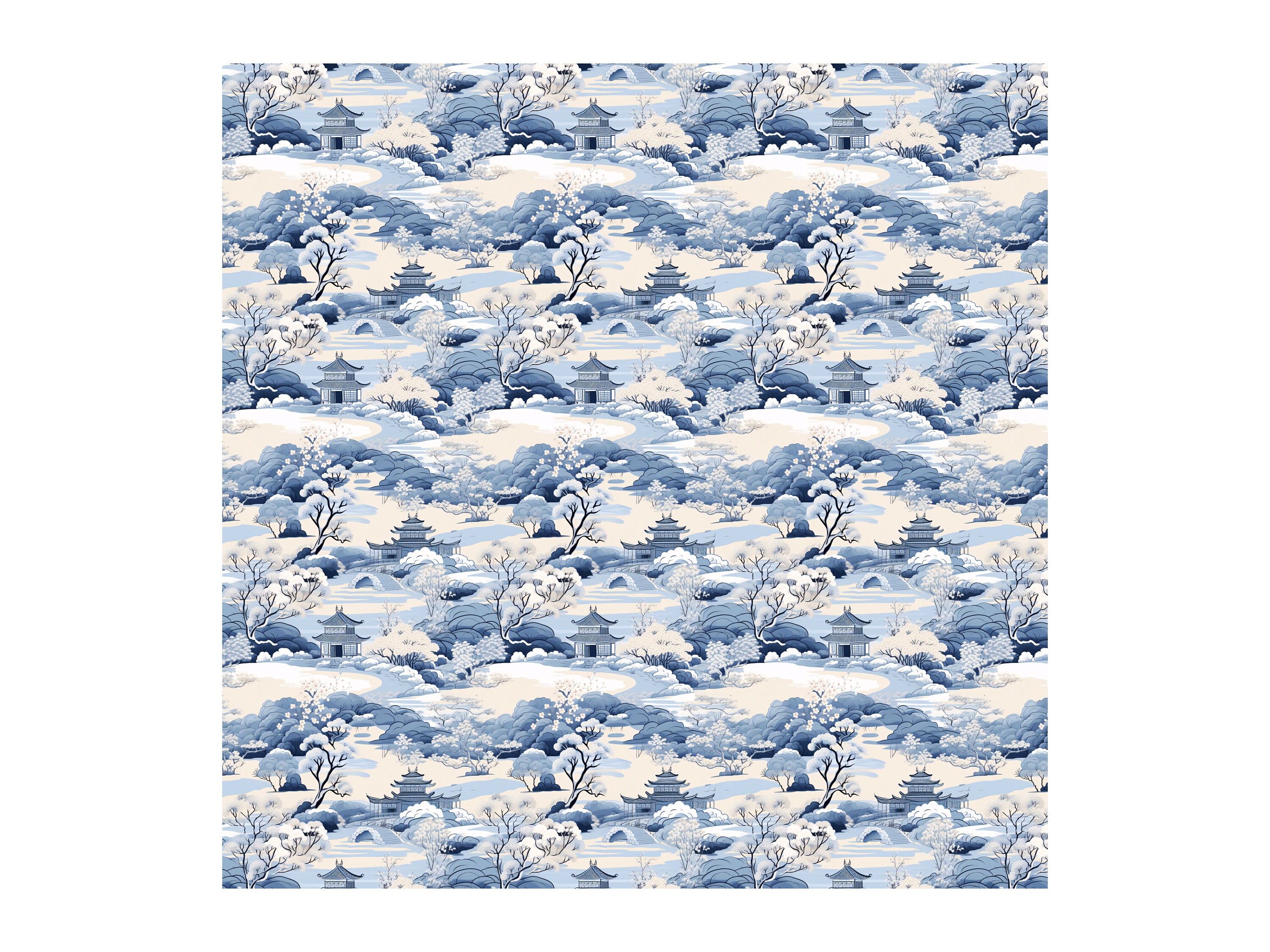 Chinoiserie Digital Art, Asian Seamless Pattern, Japan Wallpaper ...