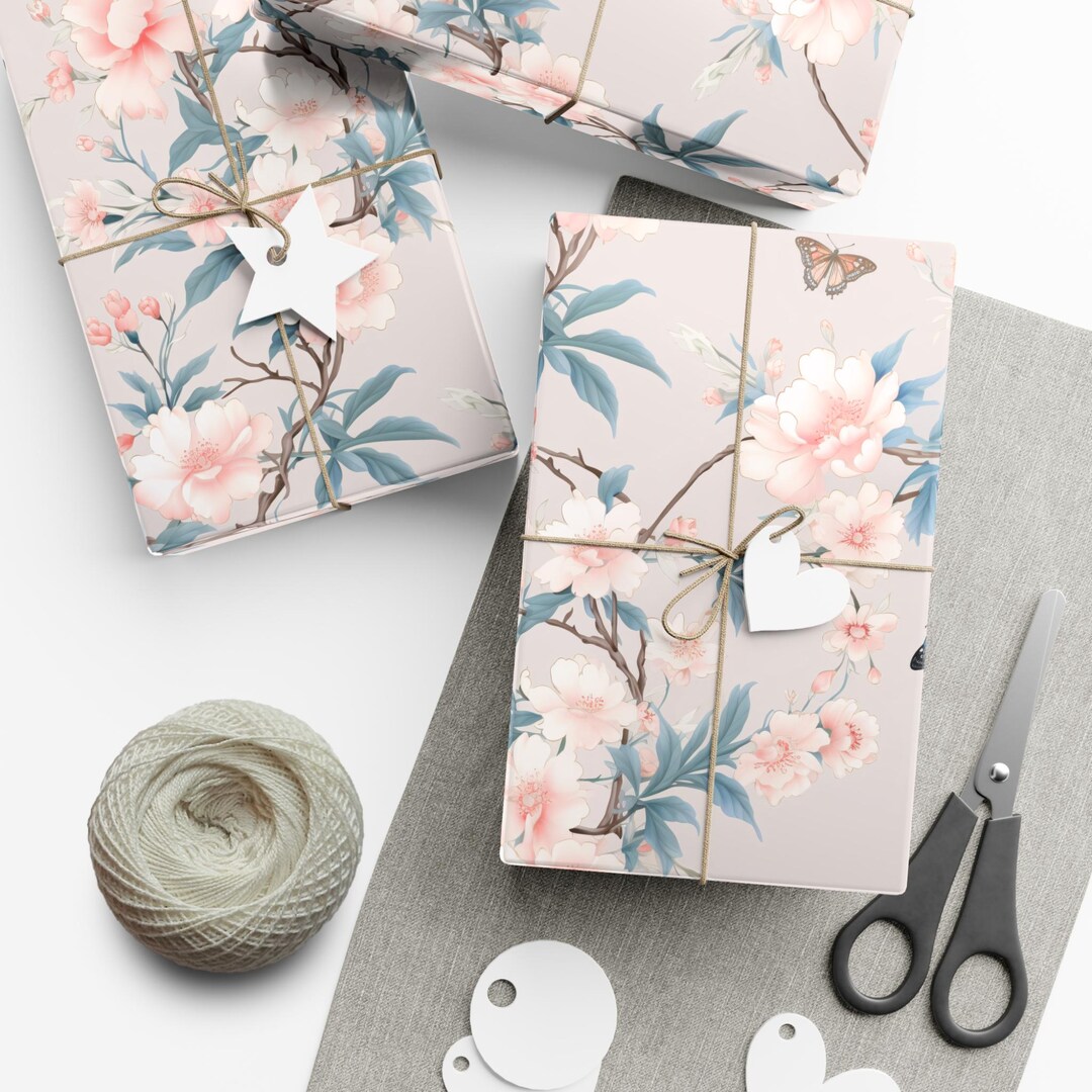 Vintage Chinoiserie Wrapping Paper, Asian Style Wrap Paper, Japan ...