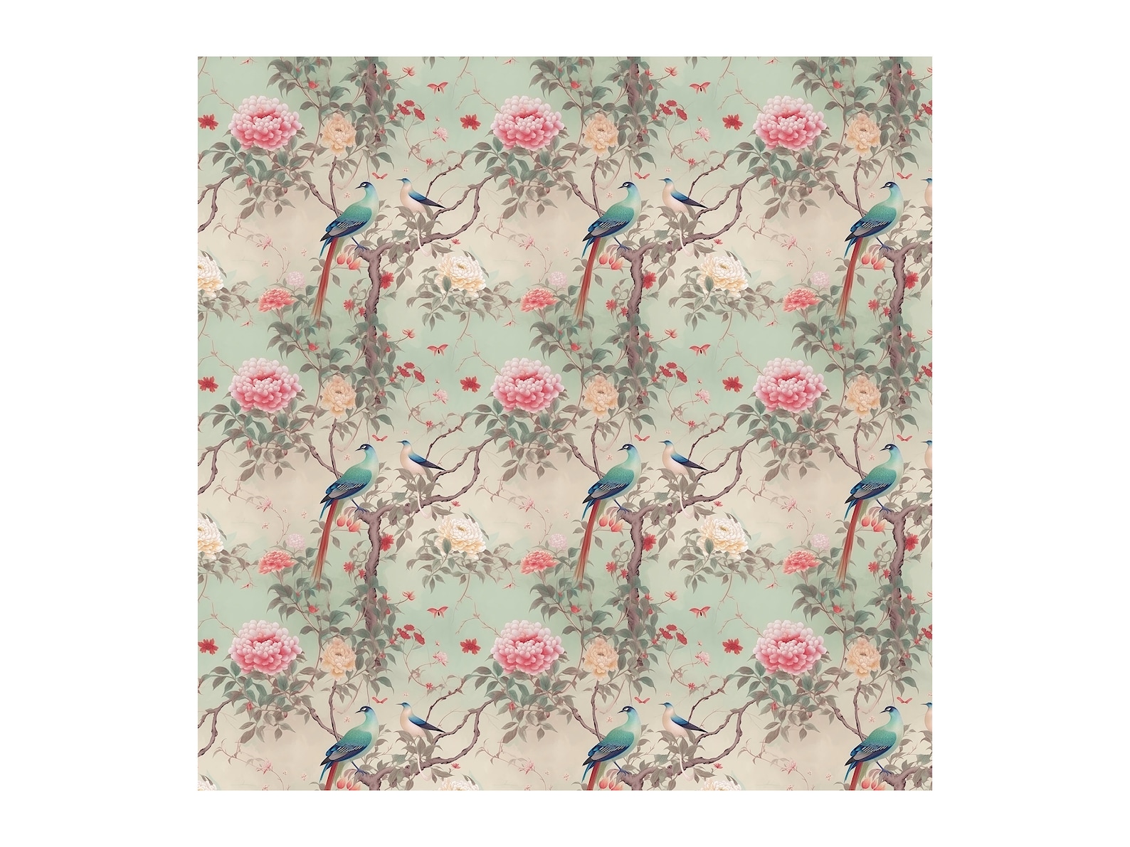Chinoiserie Digital Paper, Chinoiserie Seamless Pattern, Traditional ...