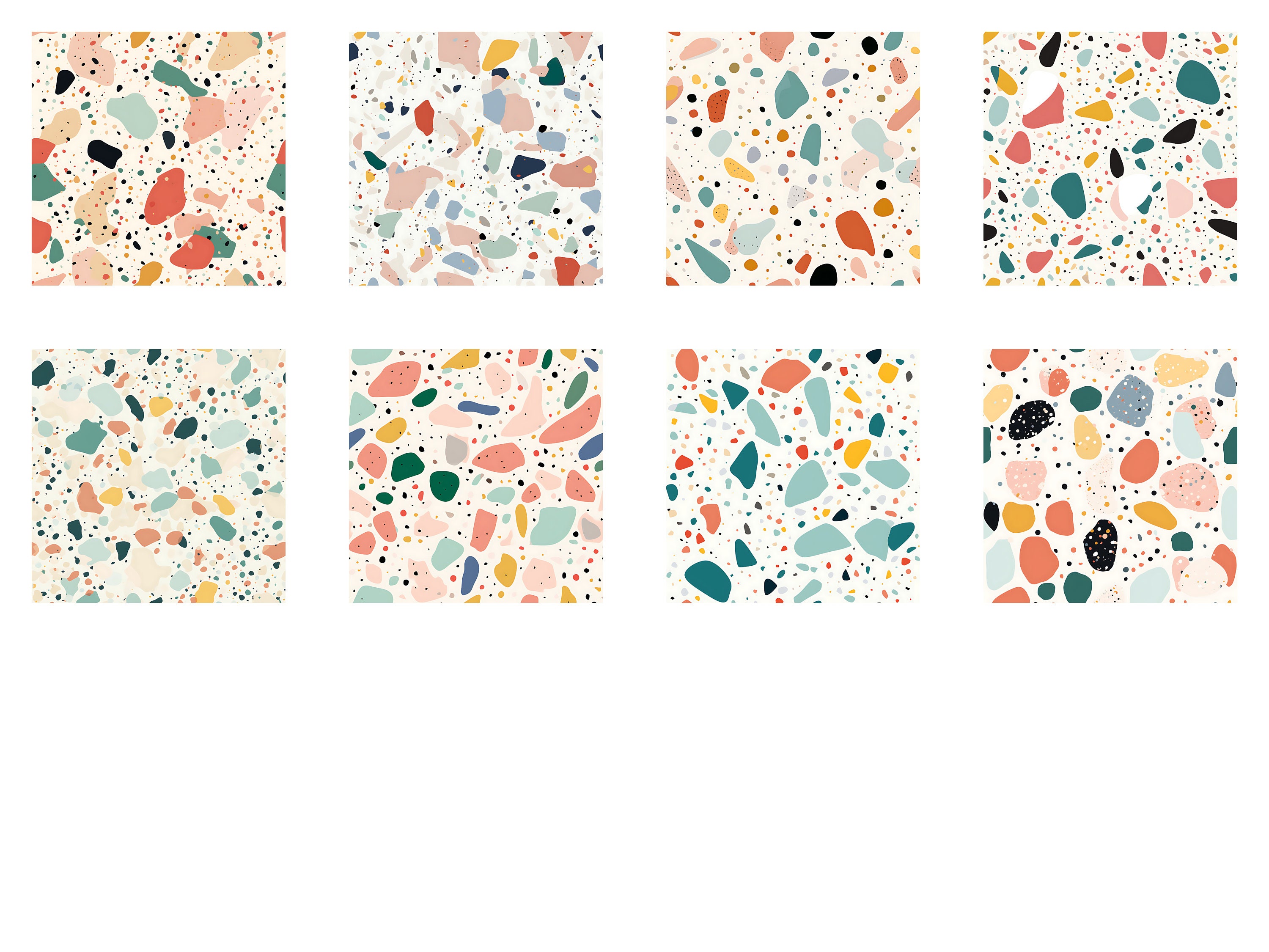 Terrazzo Tile Digital Paper, Terrazzo Seamless Pattern, Tile Wallpaper ...