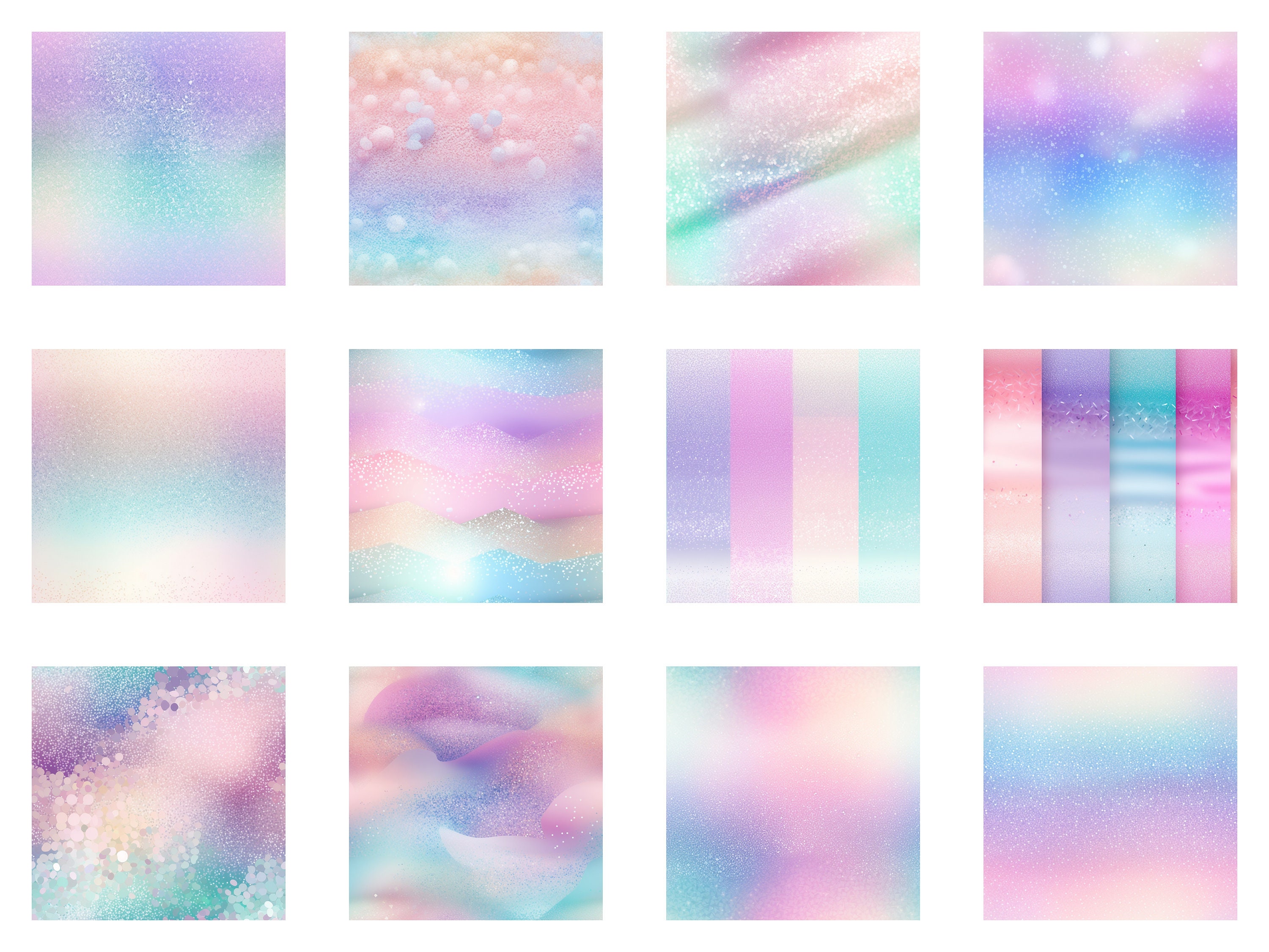 Pastel Digital Paper, Pastel Gradient Seamless Pattern, Sea Foam ...