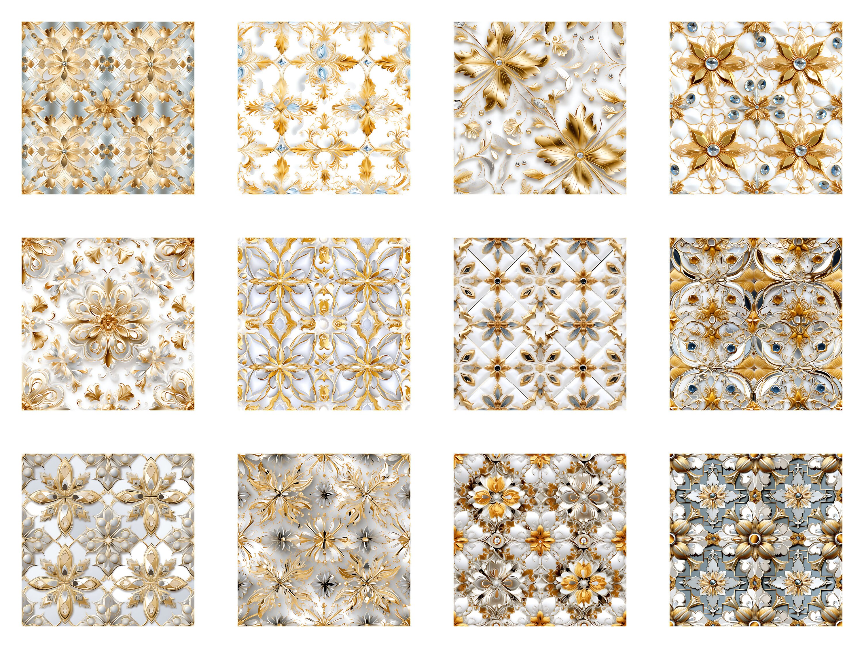 Luxury Seamless Texture, Luxury Gold Digital Paper, Jewel Wallpaper ...