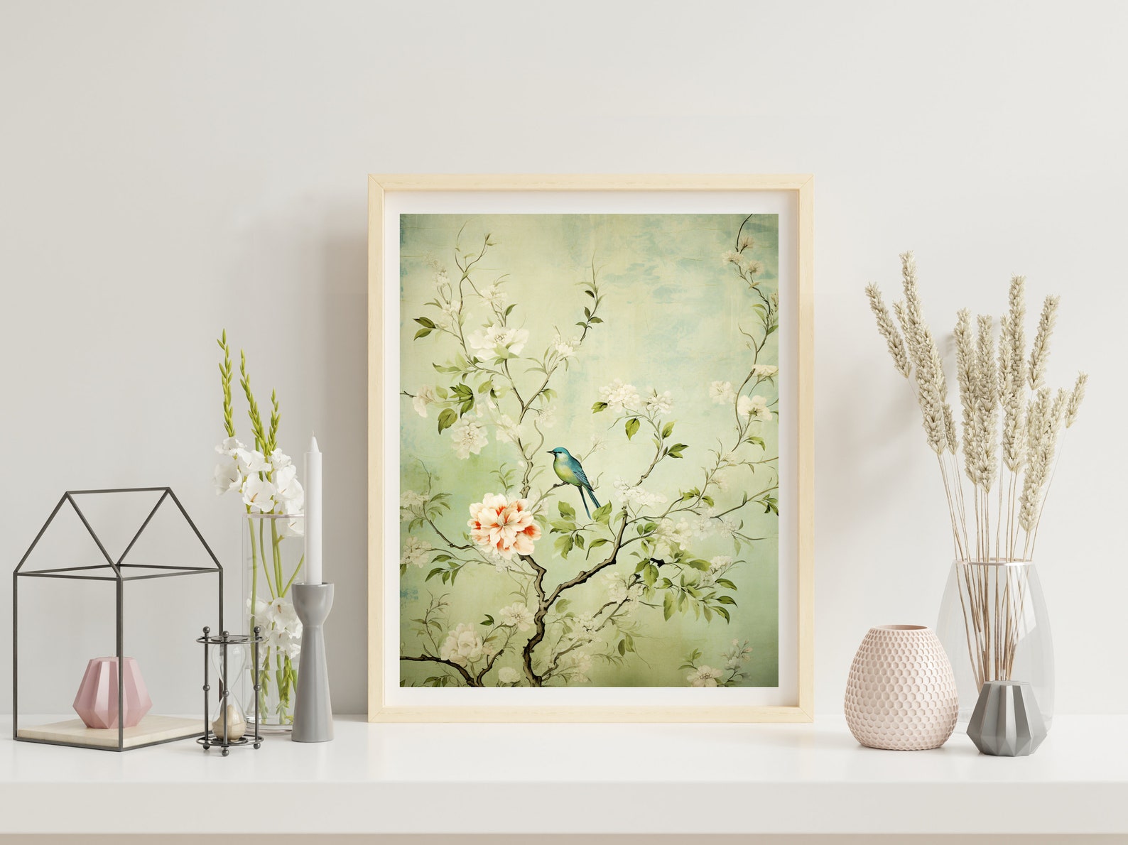 Chinoiserie Digital Wall Art Print Pack, Japanese Wallpaper Paintings ...