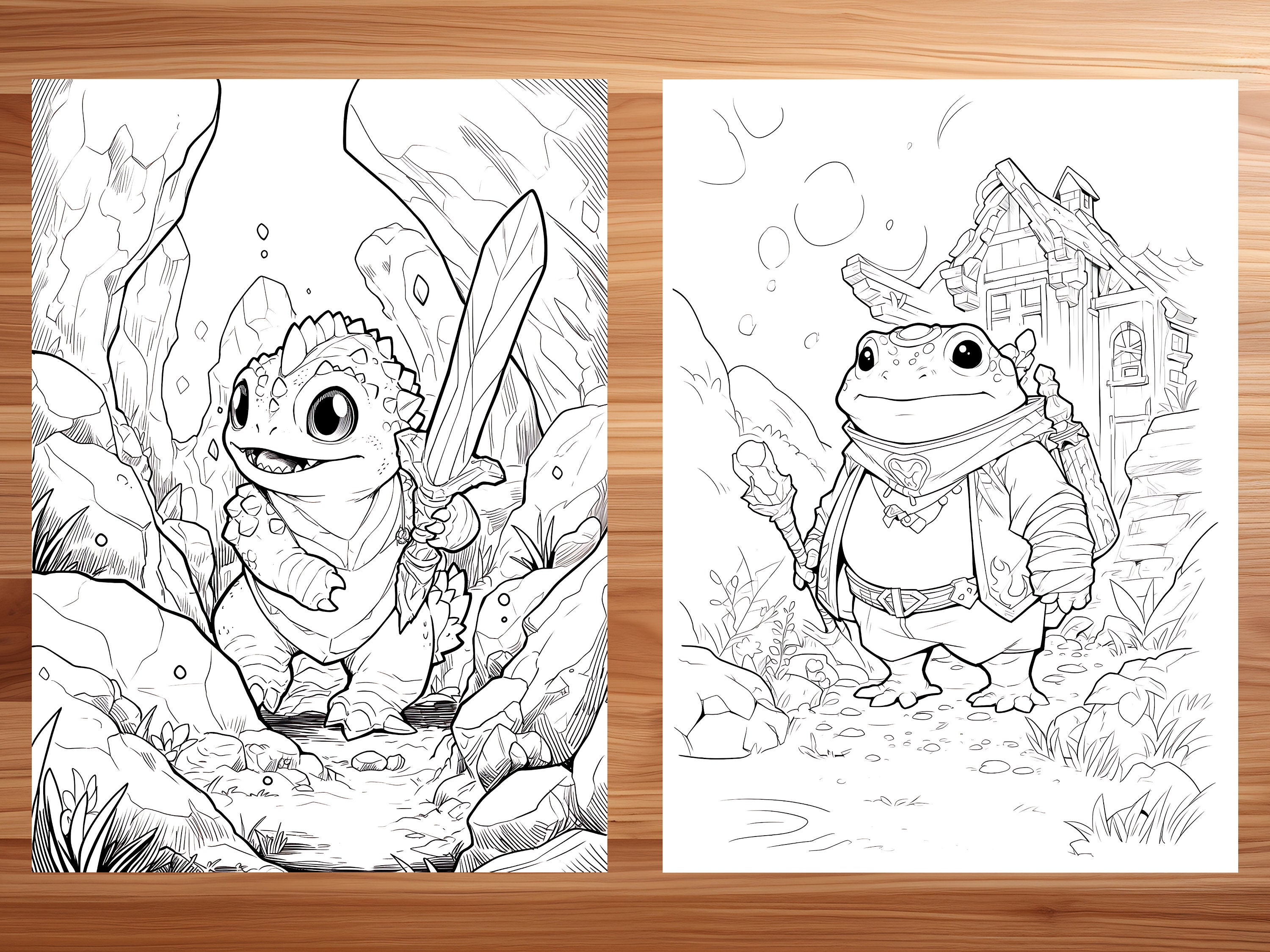 Hero Coloring Page Book Animal Coloring Book Legend Coloring - Etsy