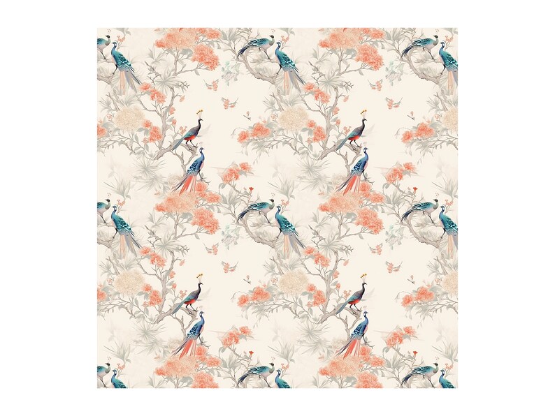 Chinoiserie Digital Paper Chinoiserie Seamless Pattern - Etsy