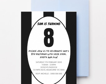 Western Bulldogs AFL Themed Birthday Invitation DIGITAL - Etsy