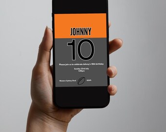 Editable GWS Giants Birthday Invitation | Canva Digital Template ...