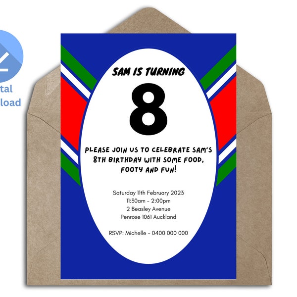 Nrl Invitation - Etsy Australia