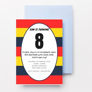 FC Barcelona Theme Birthday Invitation digital Download - Etsy