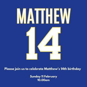 Los Angeles Rams NFL Theme Birthday Invitation (digital Download) - Etsy