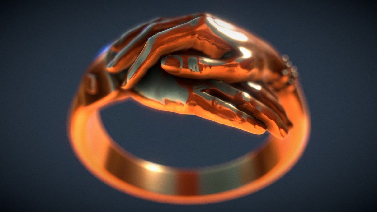 Hand Wedding Ring Design 3d Stl Models Jewelry 3d Files for 3d Printer ...