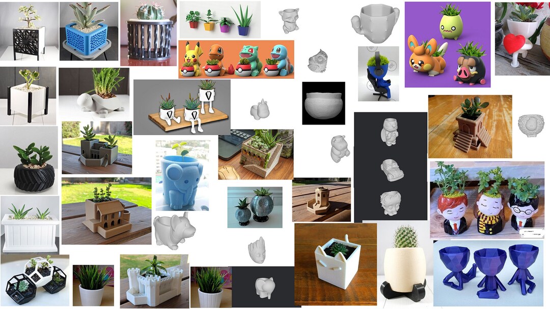 50 Vase Collection 3D Print File Stl Vase - Etsy