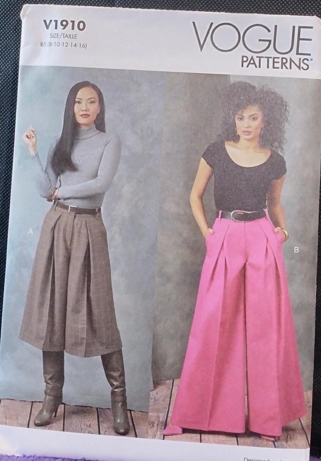 V1910 Vogue Patterns Misses' Pants Size 10-16 Rare Uncut - Etsy