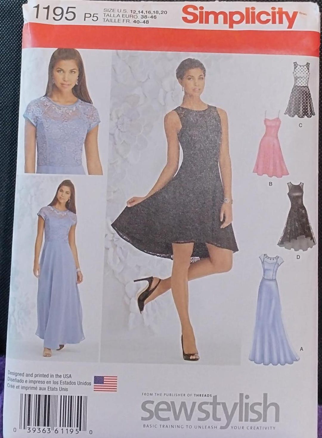 1195 Simplicity Sewing Pattern Misses' & Miss Petite Special Occasion ...