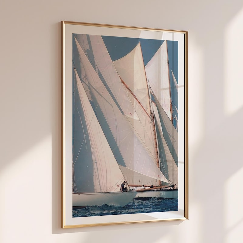 Sail Boat Coastal Prints - Etsy