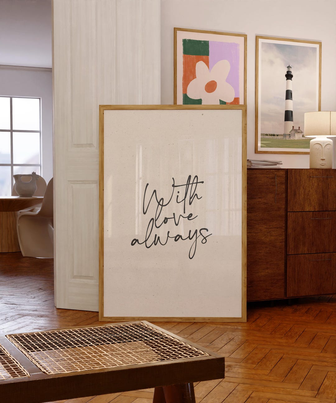 With Love Always Print – Minimalist Script, Romantic Wall Art (digital ...