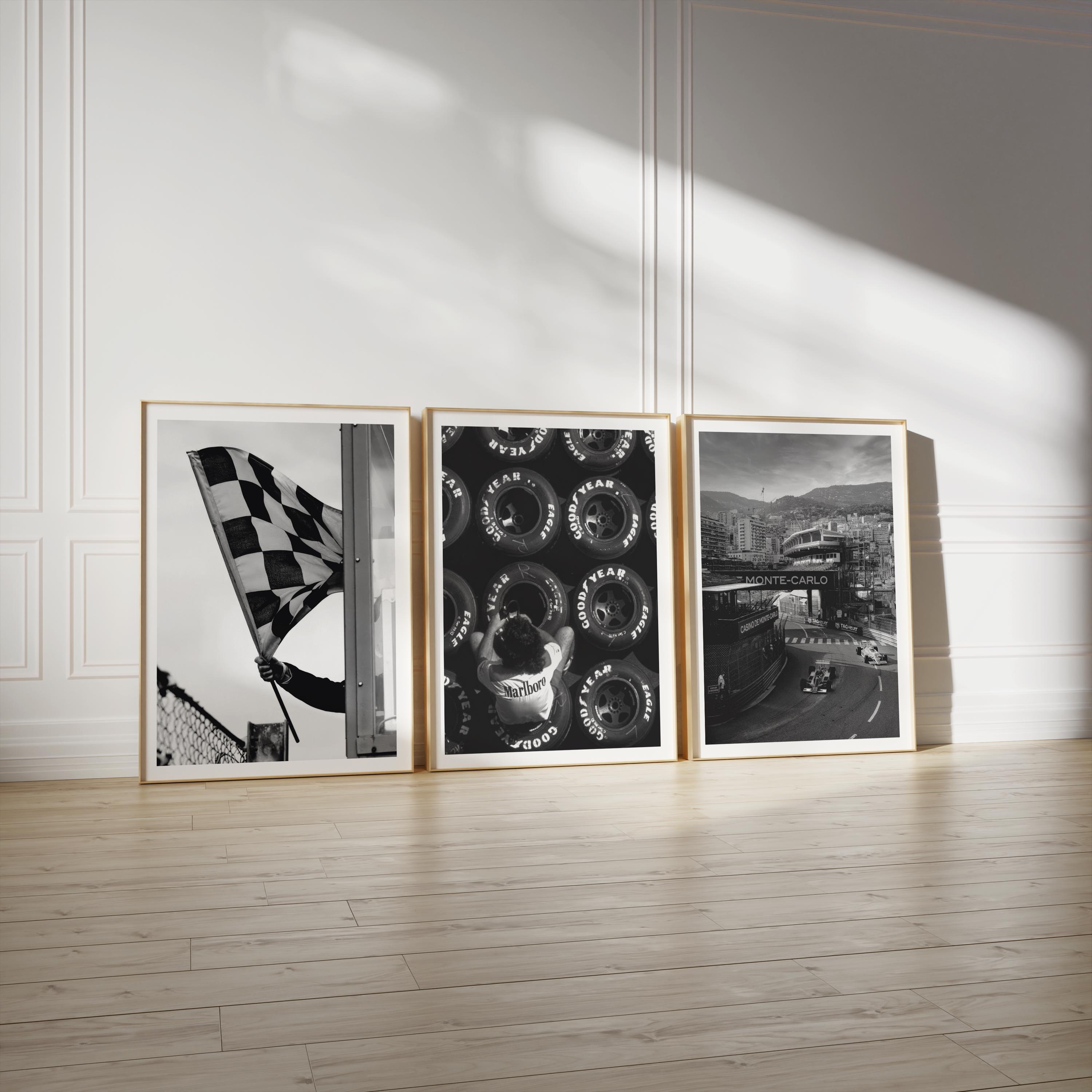 Formula 1 Racing Print Set – Vintage Monaco Grand Prix, Motorsport Wall ...