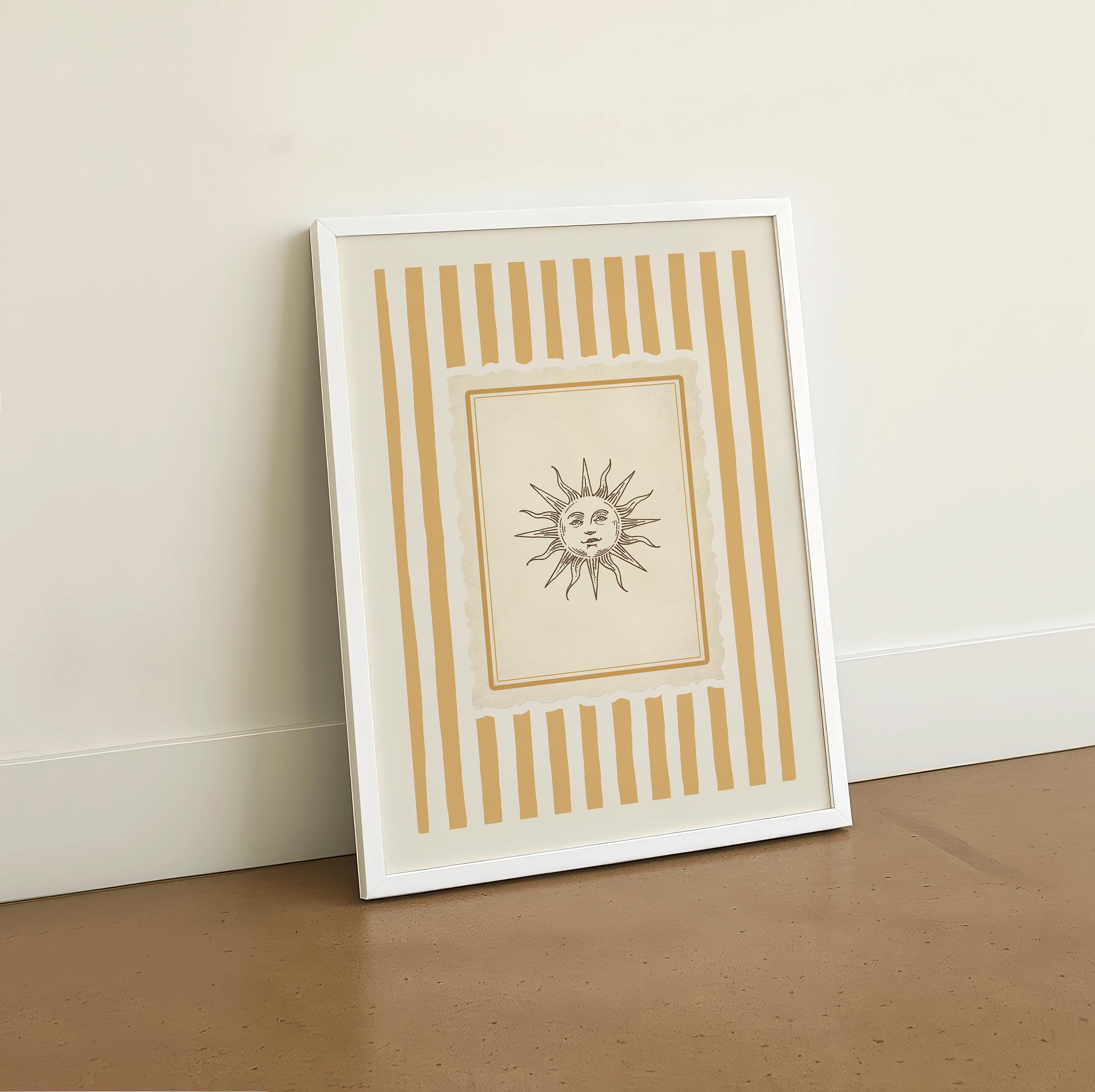 Vintage Sun Face Print – Eclectic Celestial Wall Art (digital Download ...
