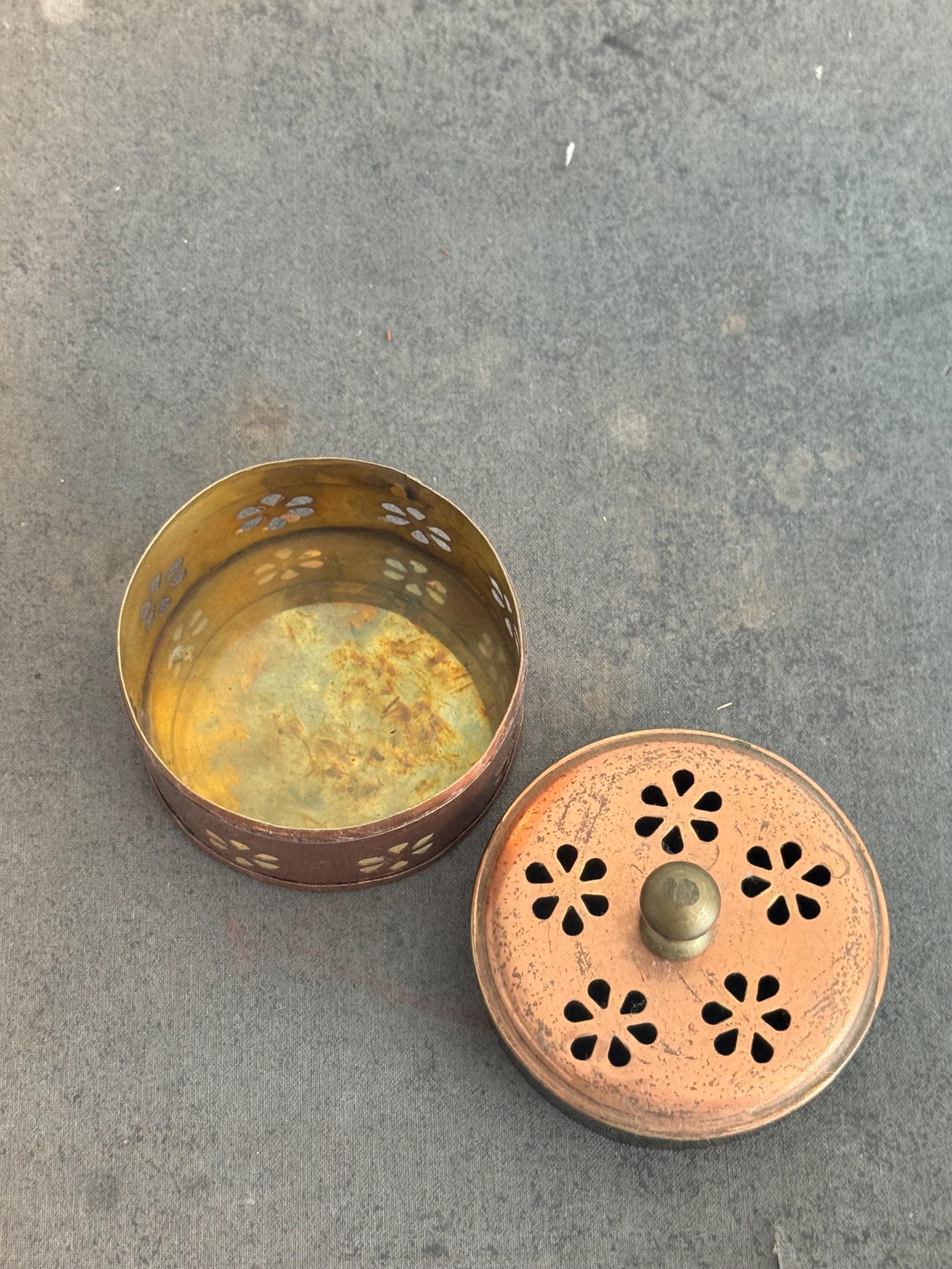 Vintage Copper & Brass Cricket Box, Small Round Tin W/ Lid - Etsy