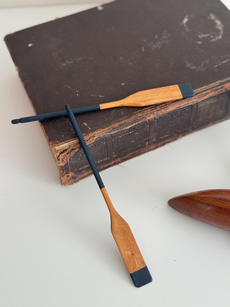 Vintage Wooden Outrigger Canoe With Paddles | Lake House Decor - Etsy