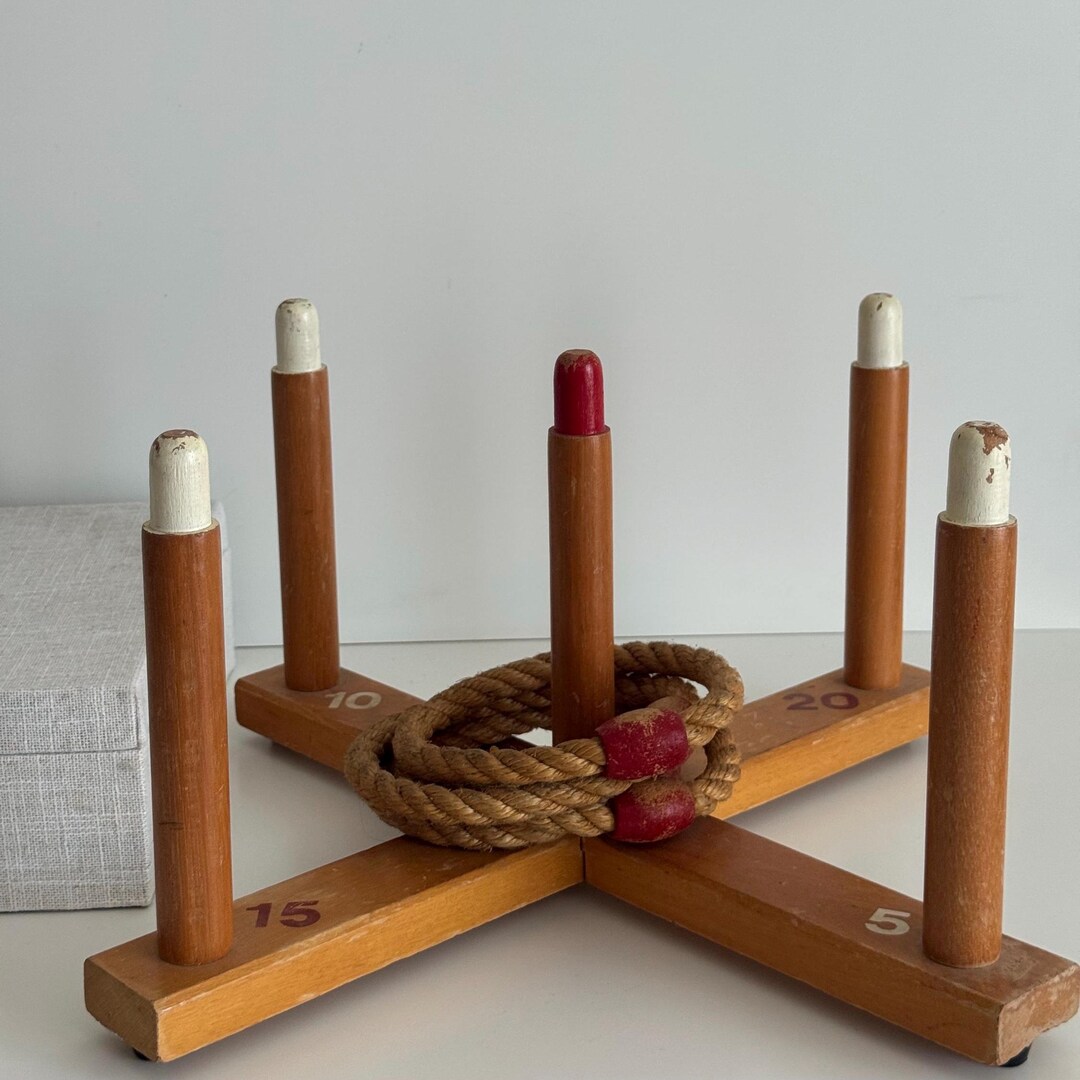 Vintage Wooden Quoits Ring Toss, Outdoor/indoor Game - Etsy