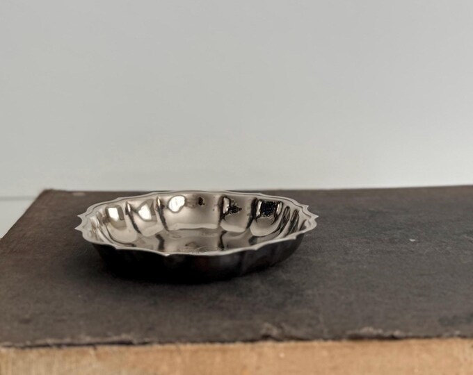 Small Silver Tray, Dish, Initialed / Labeled “ L”, Last, First Name ...