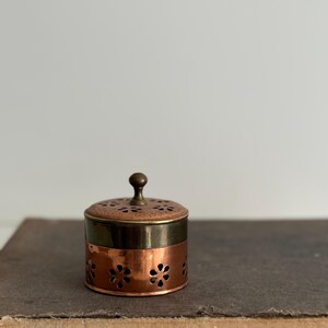 Vintage Copper & Brass Cricket Box, Small Round Tin W/ Lid - Etsy