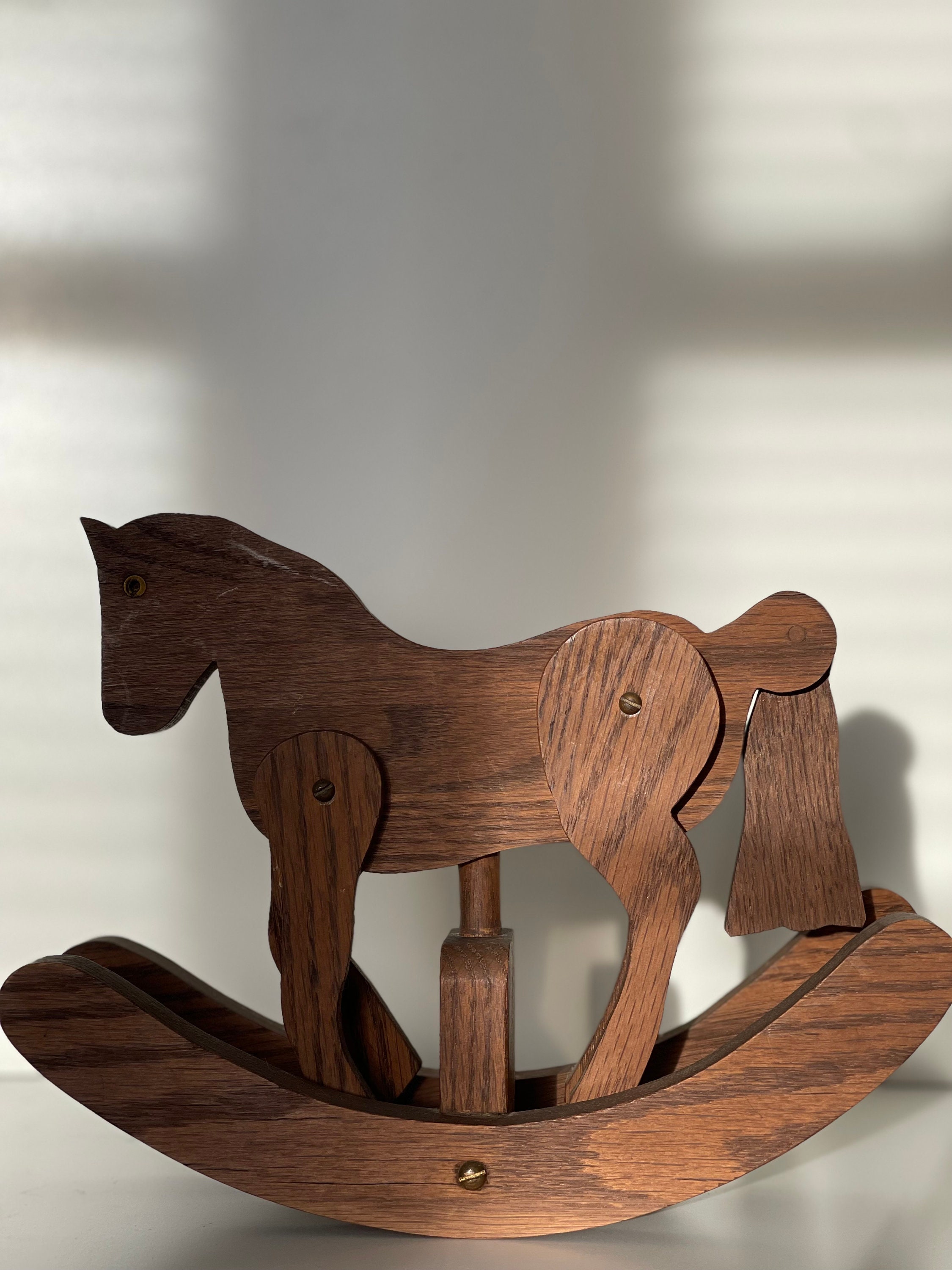 Handcrafted Wooden Rocking Horse Vintage - Etsy