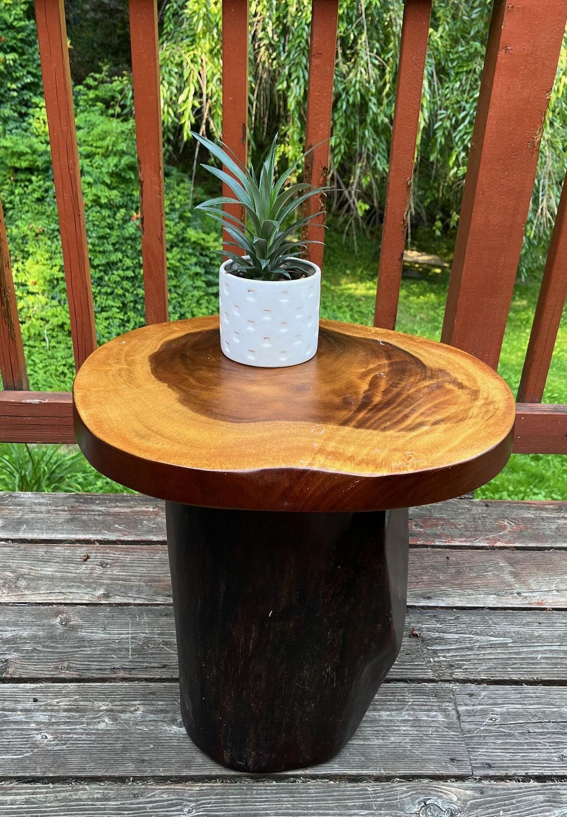 Monkey Pod Log Wood Stump Stool and Side Table - Etsy