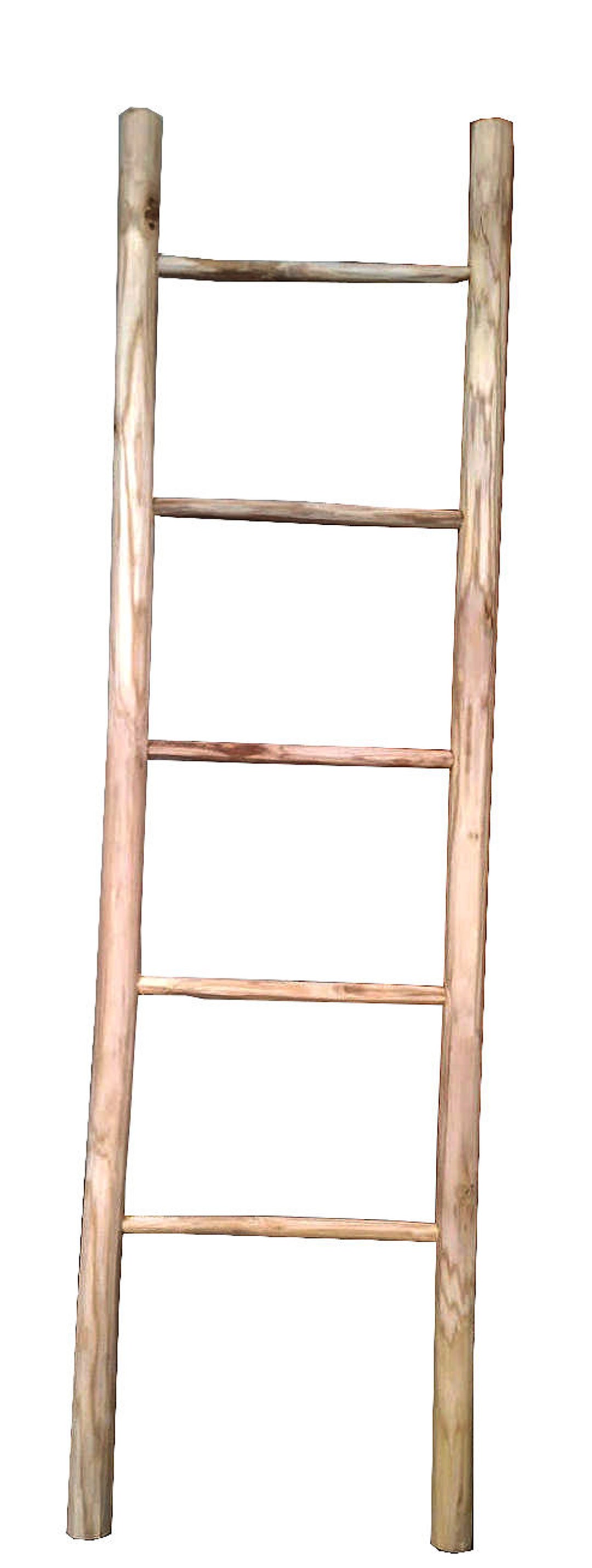 Teak Log Wood Ladder Rack - Etsy