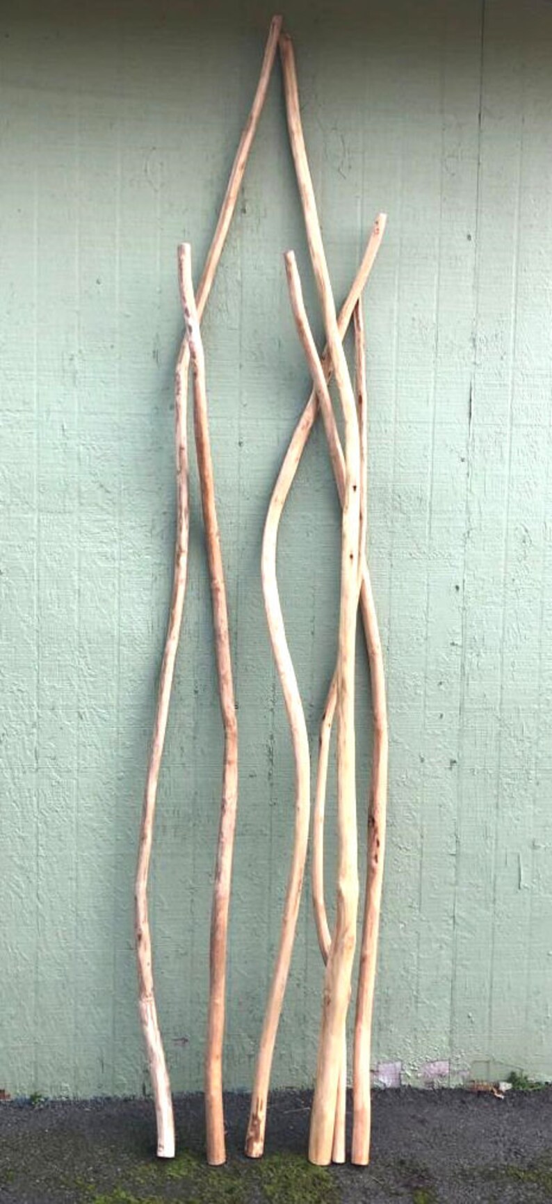 Debarked Driftwood Style Teak Log Pole. - Etsy