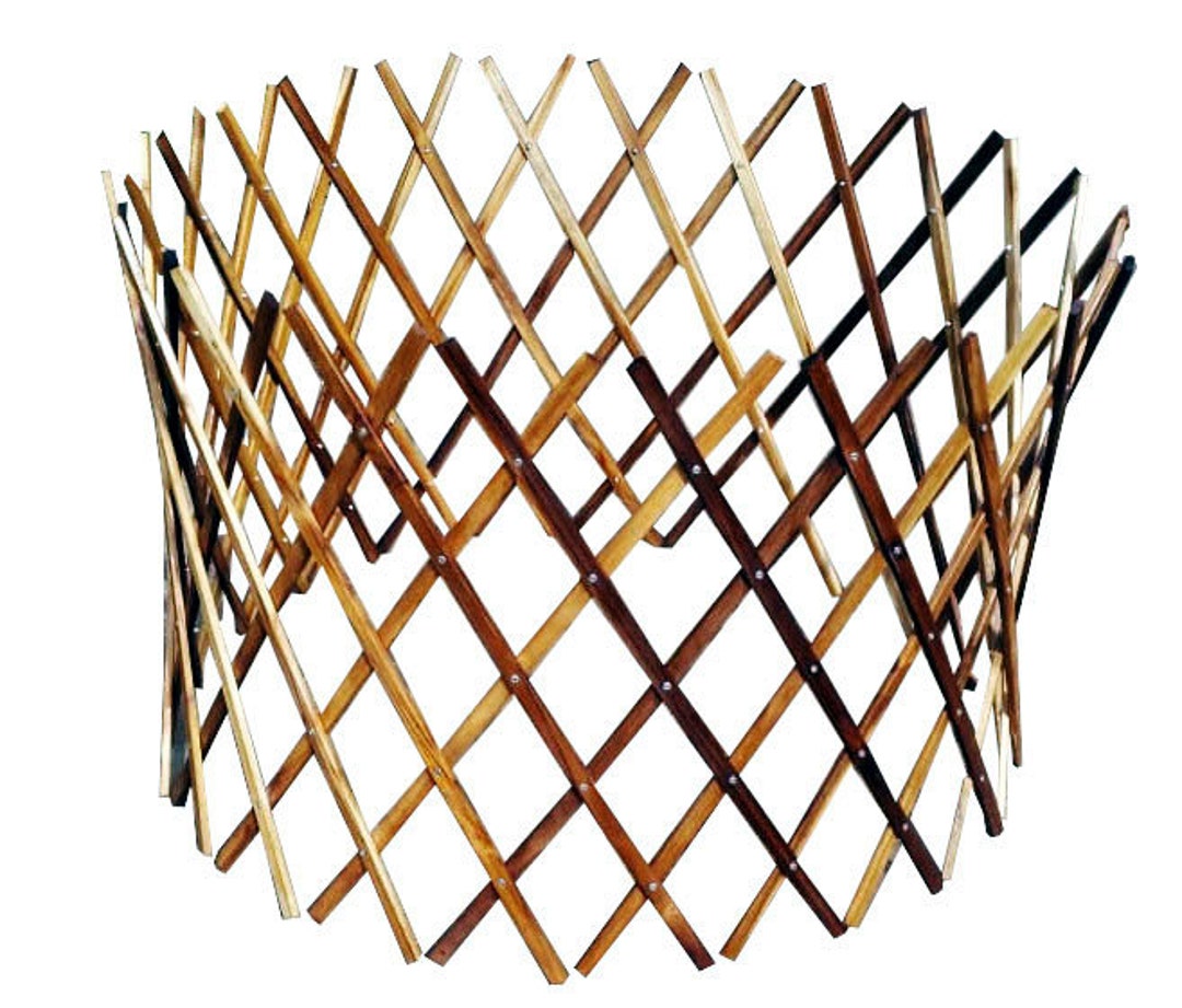 Teak Wood Circular Trellis Fence - Etsy