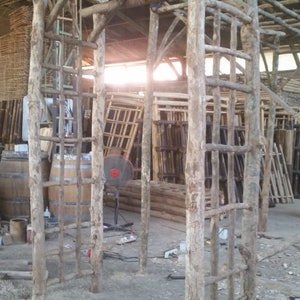 Teak Log Wood Garden Arbor - Etsy