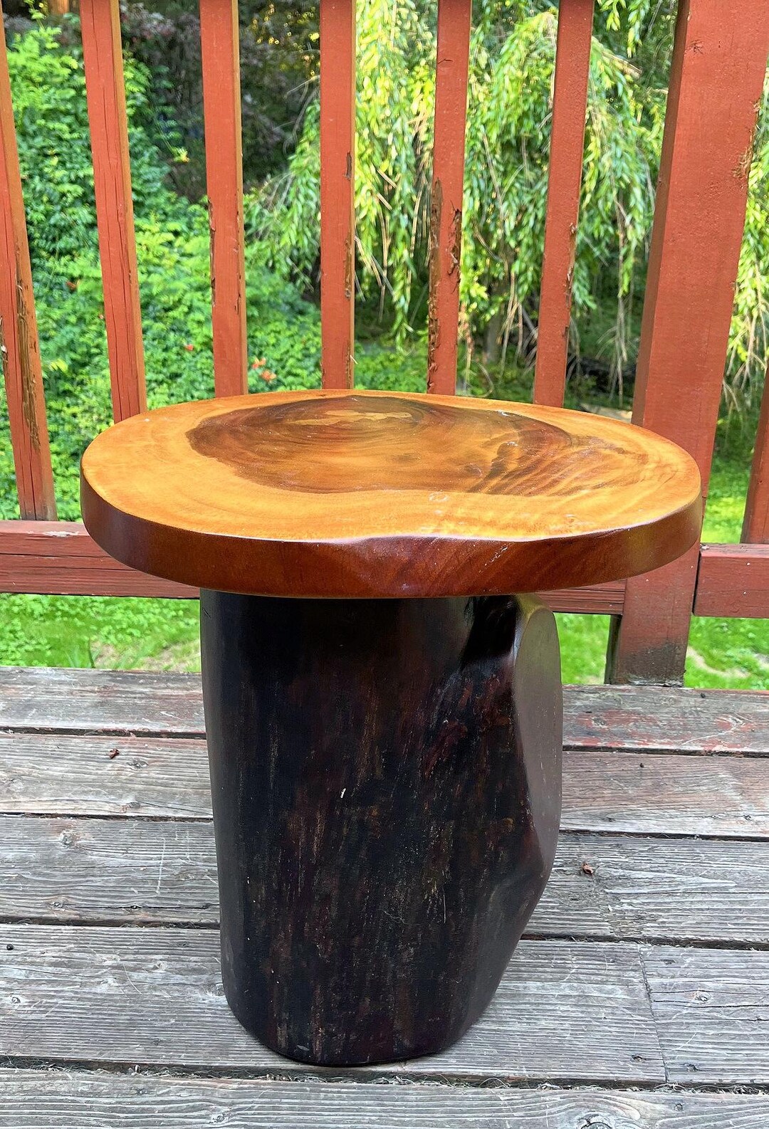 Monkey Pod Log Wood Stump Stool and Side Table - Etsy