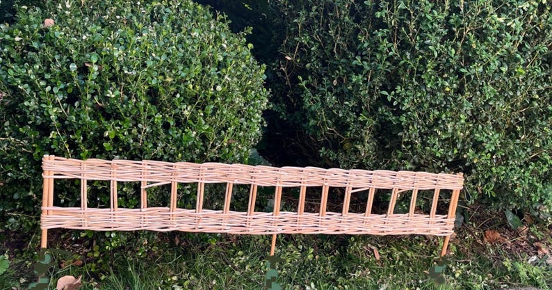 Willow Railing Border Edging , With or Without Bark, 48"l - Etsy