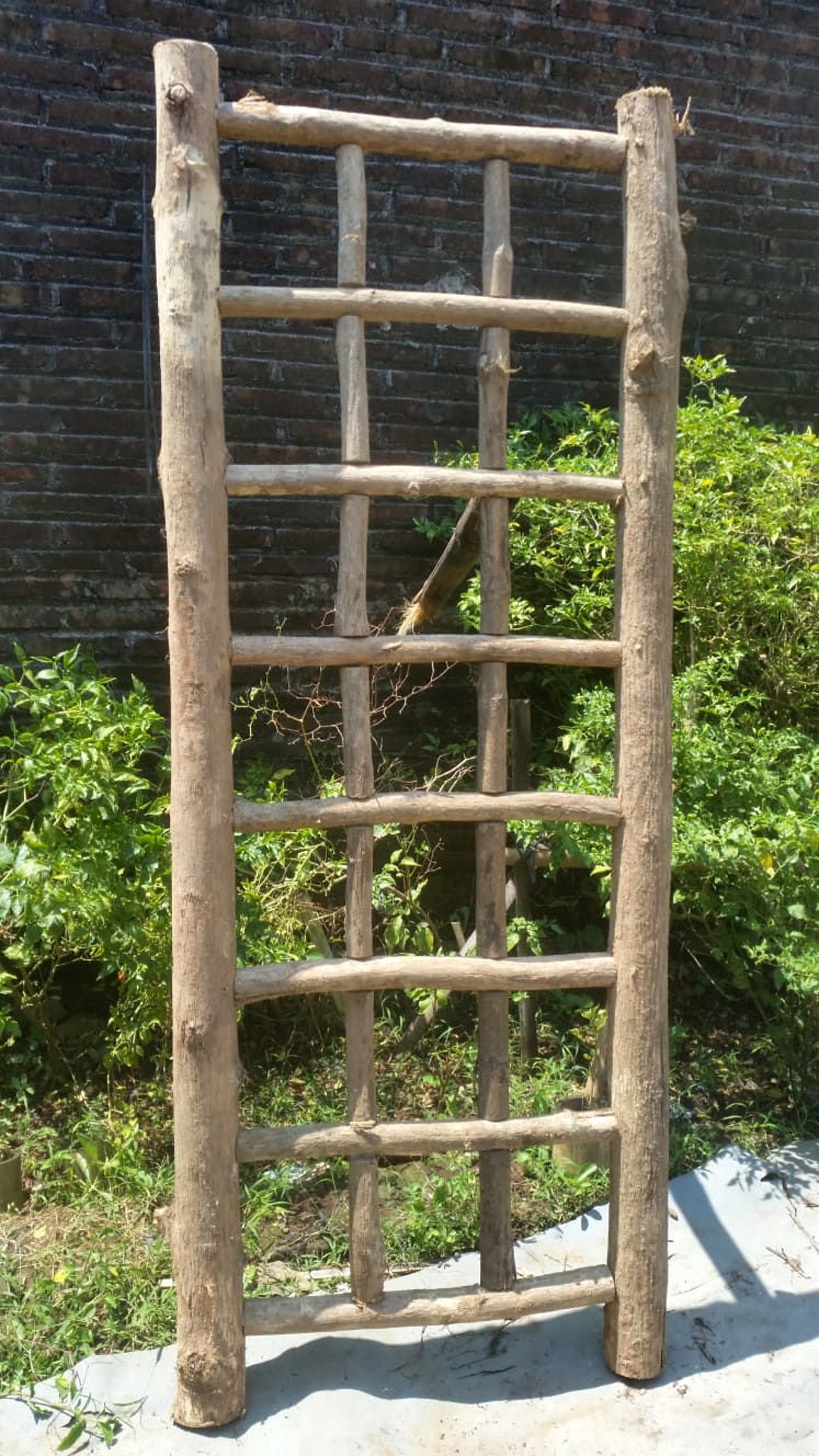 Teak Timber Log Trellis Panel - Etsy