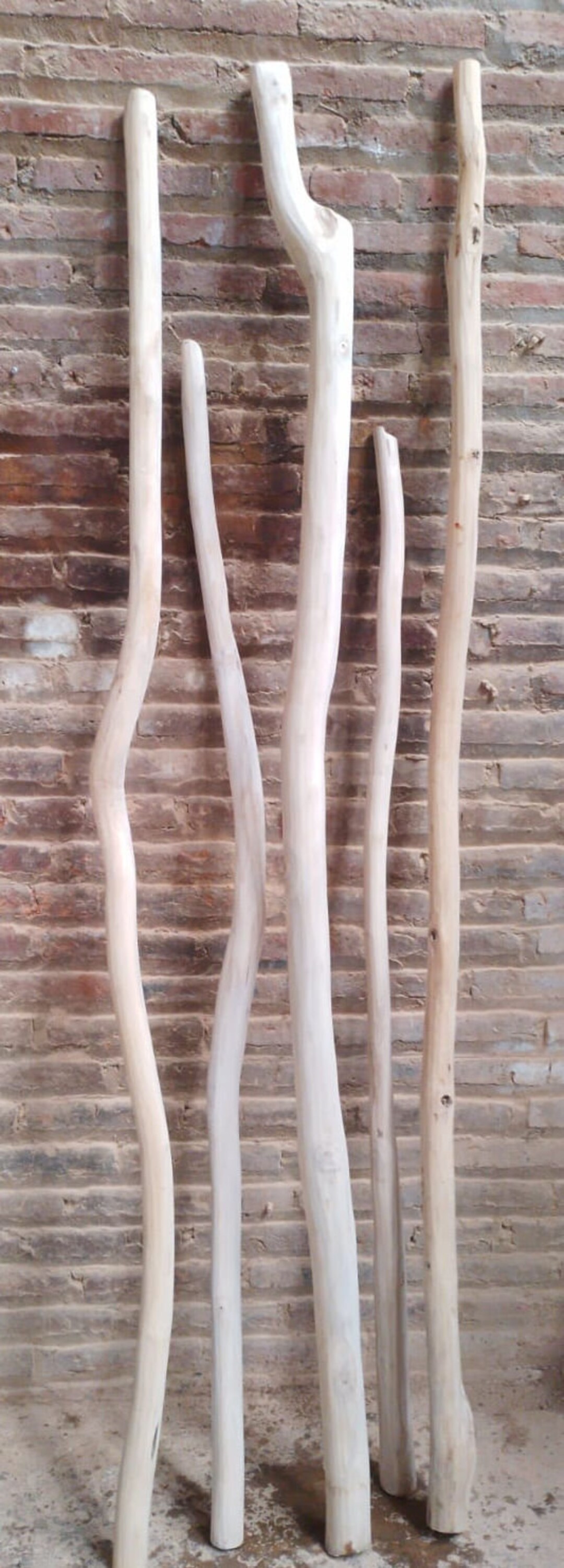 Debarked Driftwood Style Teak Log Pole. - Etsy